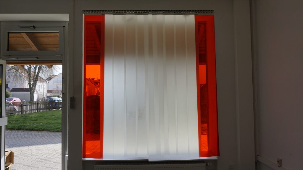 PVC Rollenware ROT-TRANSPARENT - PVC Streifen Shop